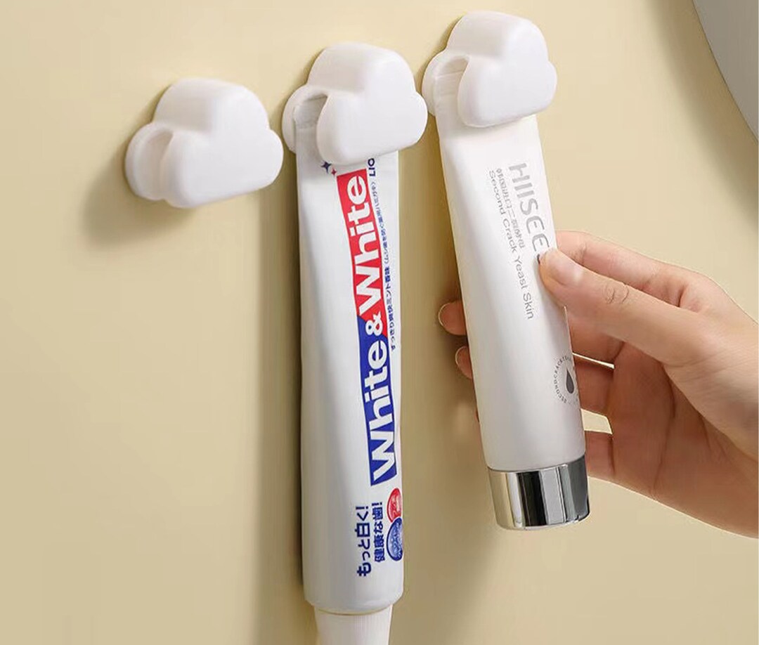Adhesive Toothpaste Clamp Wall Mounted Clamp Face Wash Clamp Bathroom ...