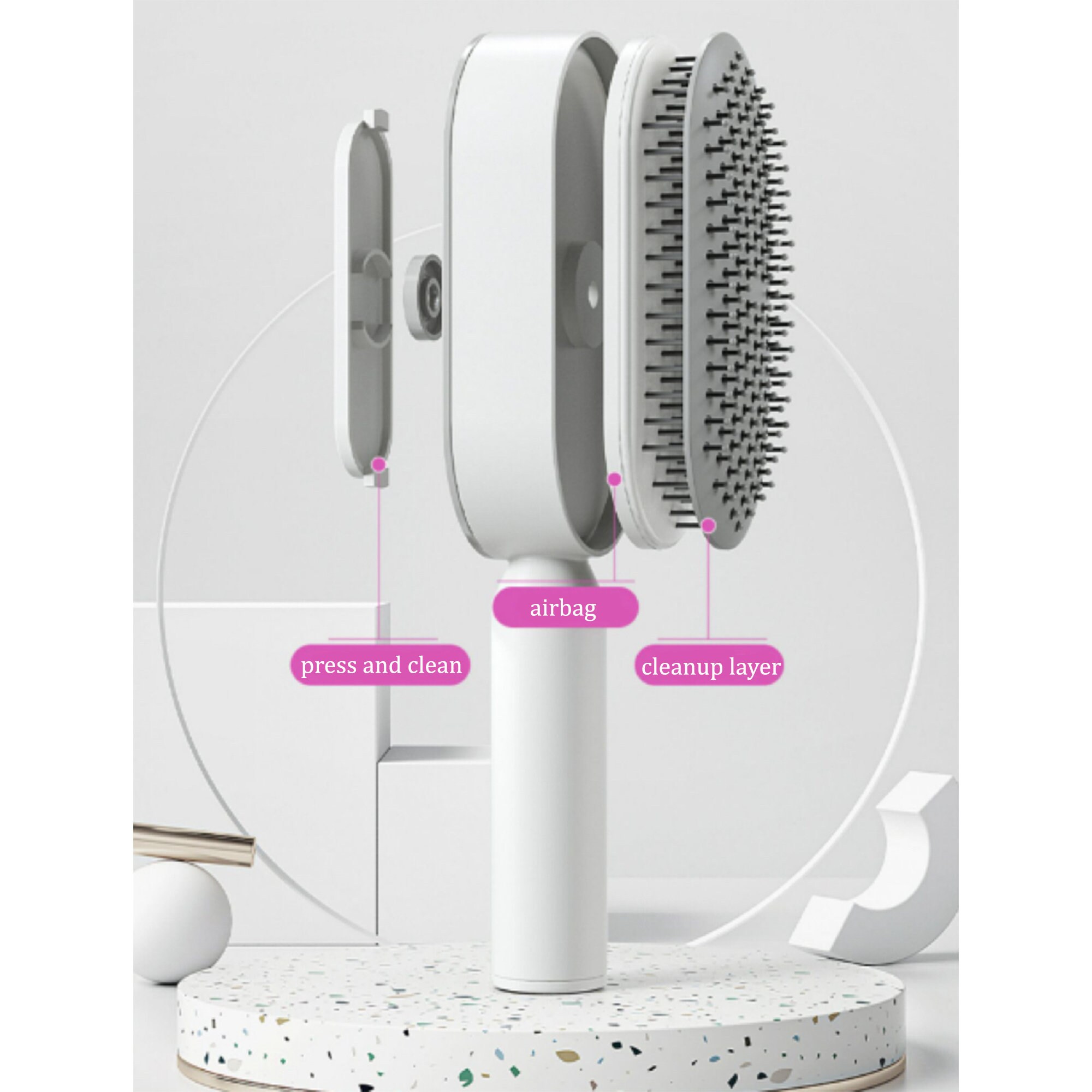 Auto-clean Hair Comb Airbag Comb Hair Brush Massage Comb Hair Comb ...