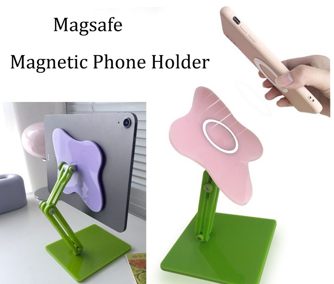 Magnetic Phone Holder Magsafe Phone Stand Decor Adjustable Phone Holder ...