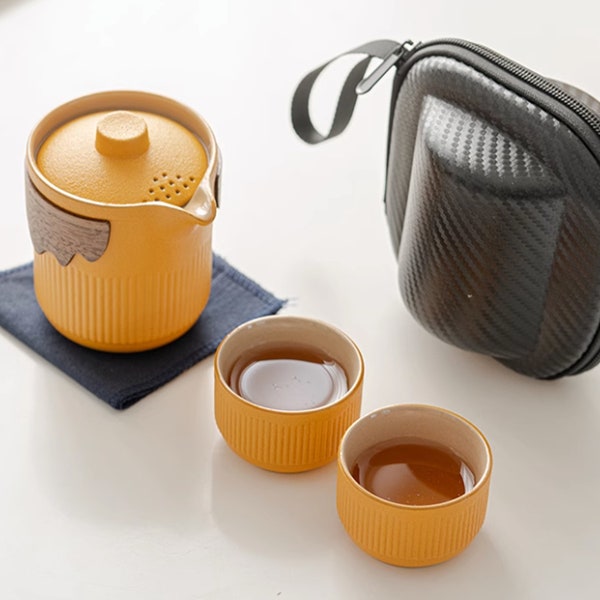 Ceramic Portable Tea Set - Etsy