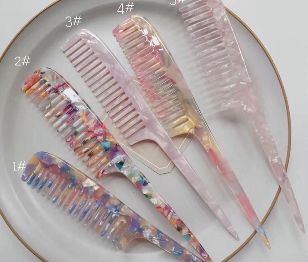 Colorful Tooth Comb Pocket Hair Comb Womens Hair Comb Acetate Comb ...