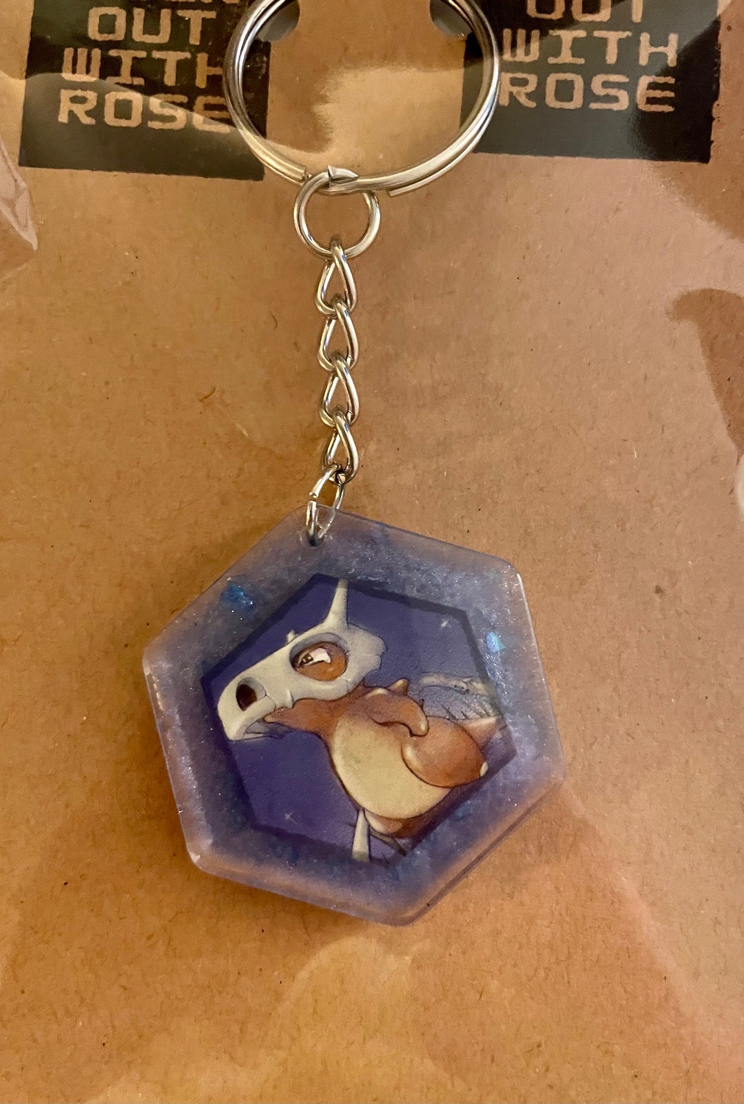 Pokémon Character Keychain Cubone - Etsy
