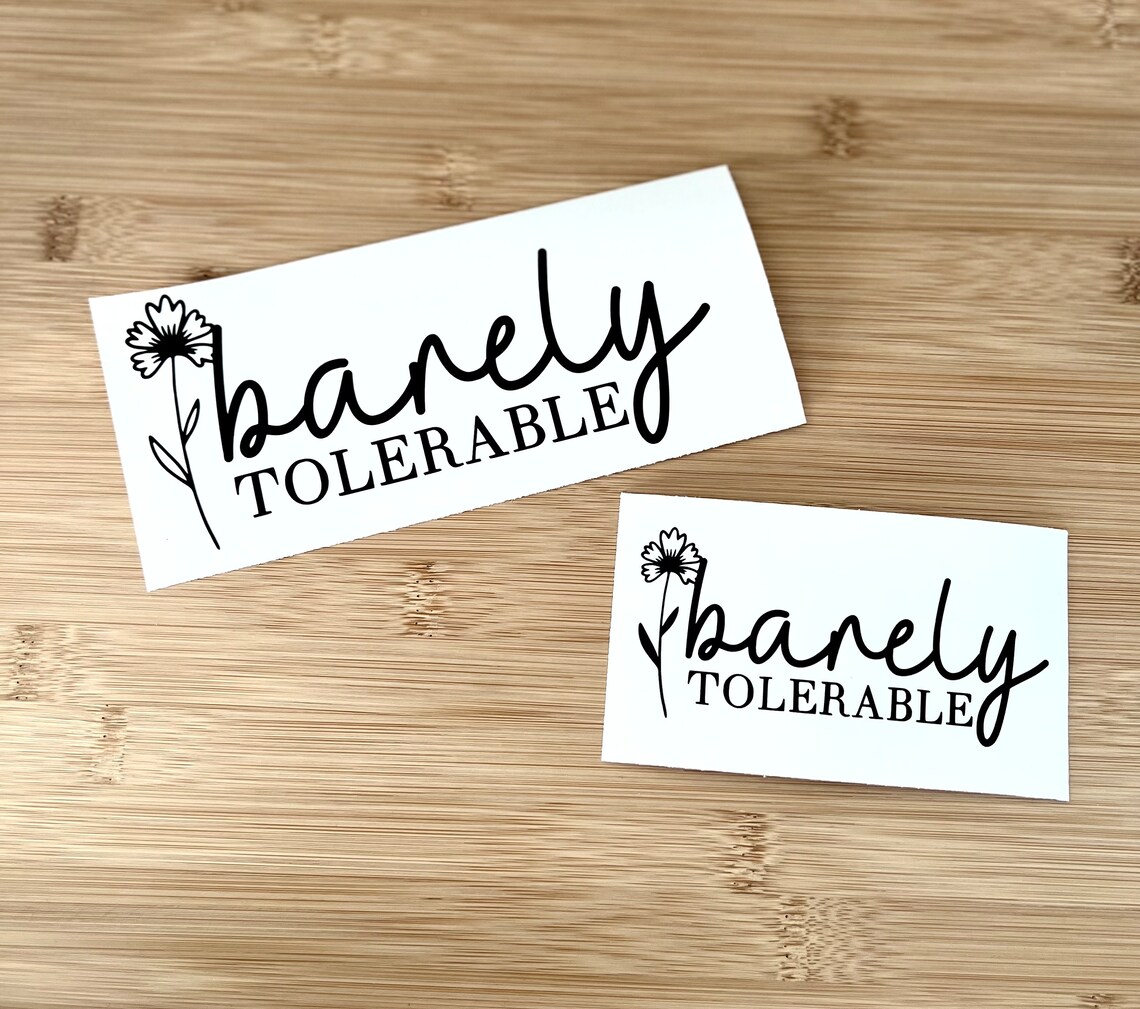Barely Tolerable Pride and Prejudice Sticker Decal Bookish - Etsy