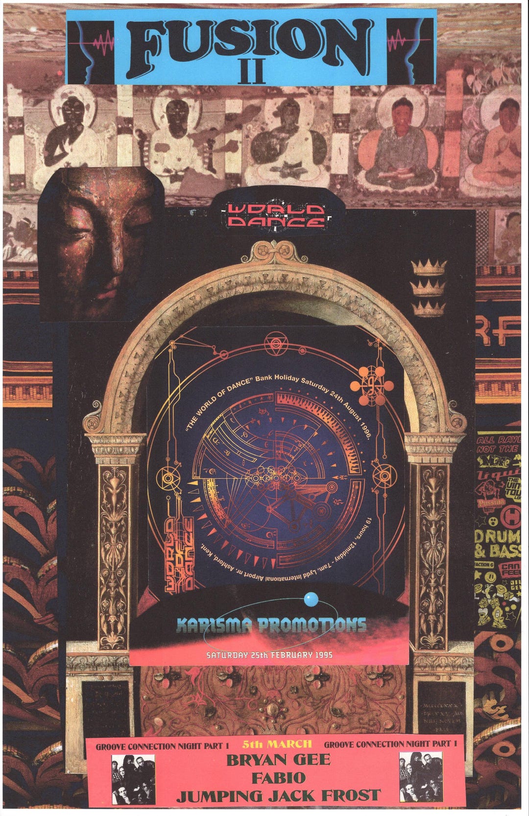 Fusion Rave ... Original Rave Poster Collage Artwork, Paper Reprint ...