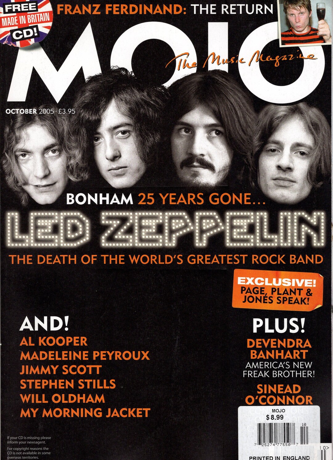 Mojo, the Music Magazine ... Led Zeppelin - October, 2005 - Etsy