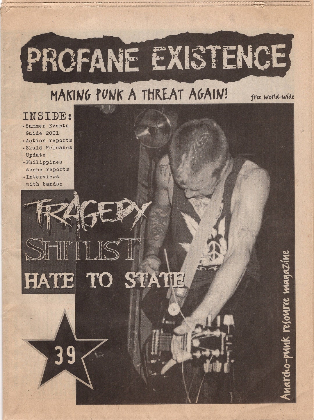 Profane Existence Making Punk a Threat Again ... 39 ... Spring 2001. - Etsy