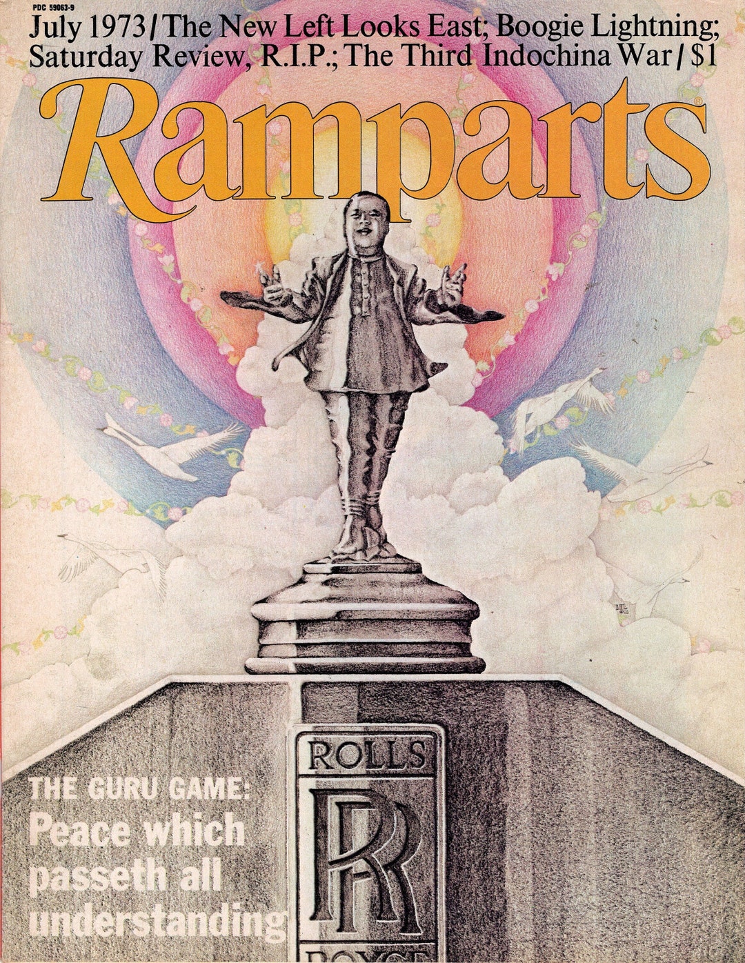 Ramparts ... Guru Maharaj Ji/rennie Davis ... July 1973. - Etsy