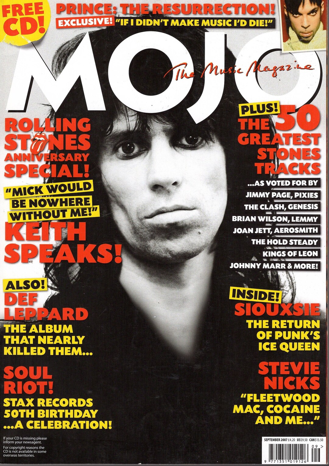 Mojo, the Music Magazine ... the Stones, PLUS CD - September, 2007. - Etsy