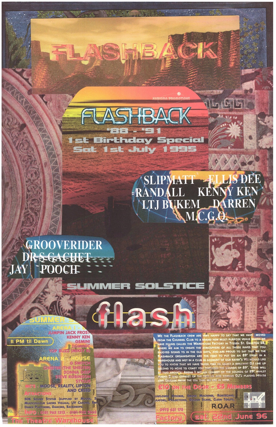 Flashback Rave #3 ... Original Rave Poster Collage Artwork, Paper ...