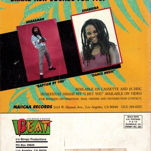 The Beat ... the Reggae & African ... Vol. VI. No. 2, 1987. - Etsy