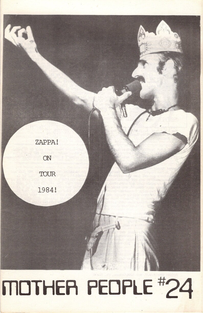 Zappa ... Mother People... 24 ... Rare Fanzine. 1984 - Etsy