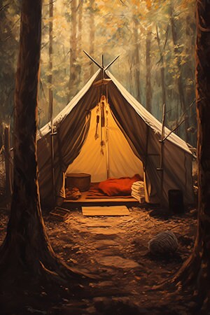 Camping Tent Digital Download Poster Art - Etsy