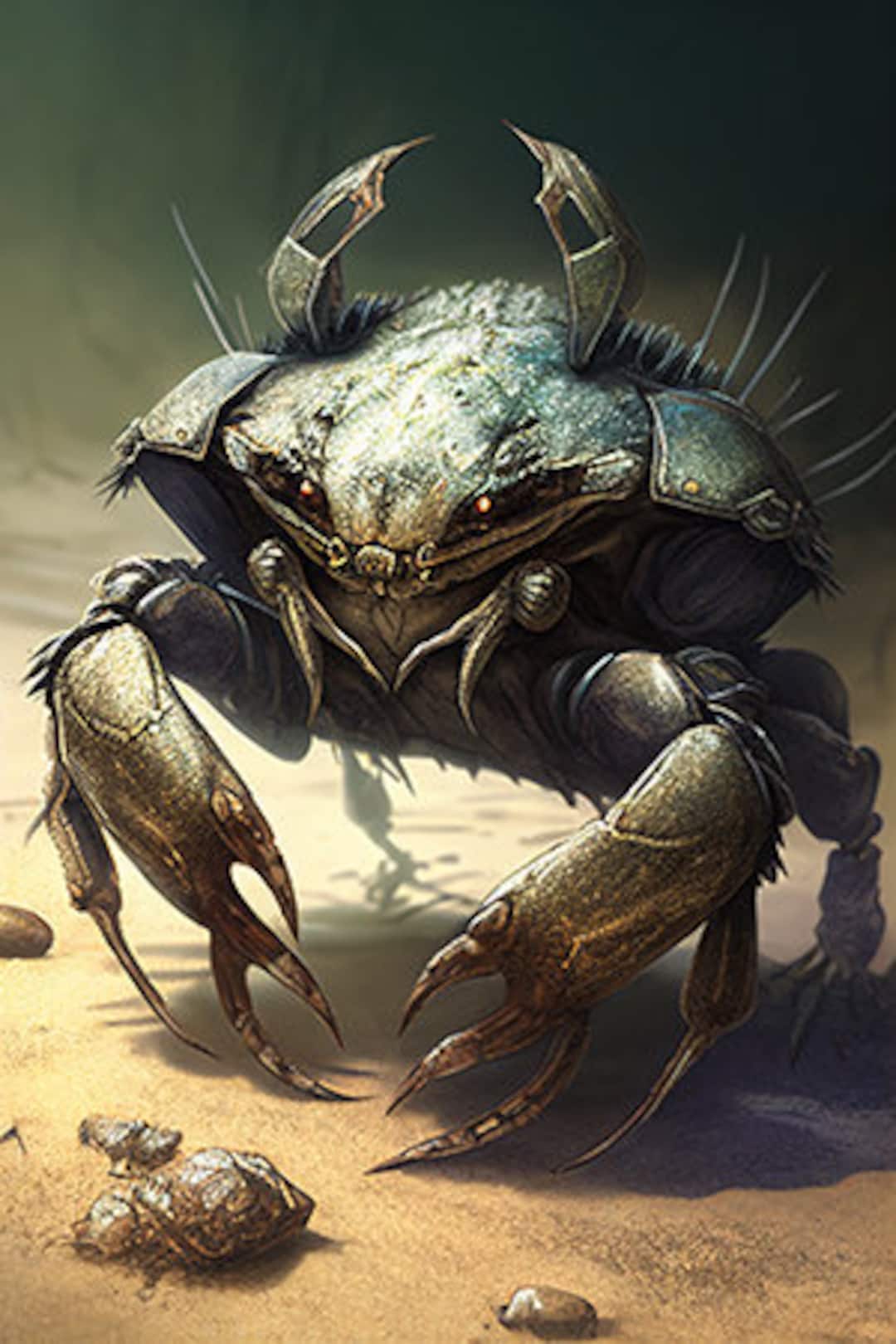 Monster Crab Digital Download Poster Art - Etsy