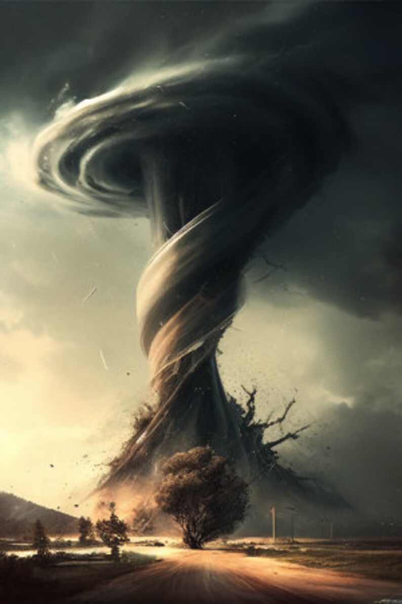 Tornado Digital Download Poster Art - Etsy