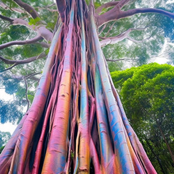 Rainbow Eucalyptus Tree - Etsy