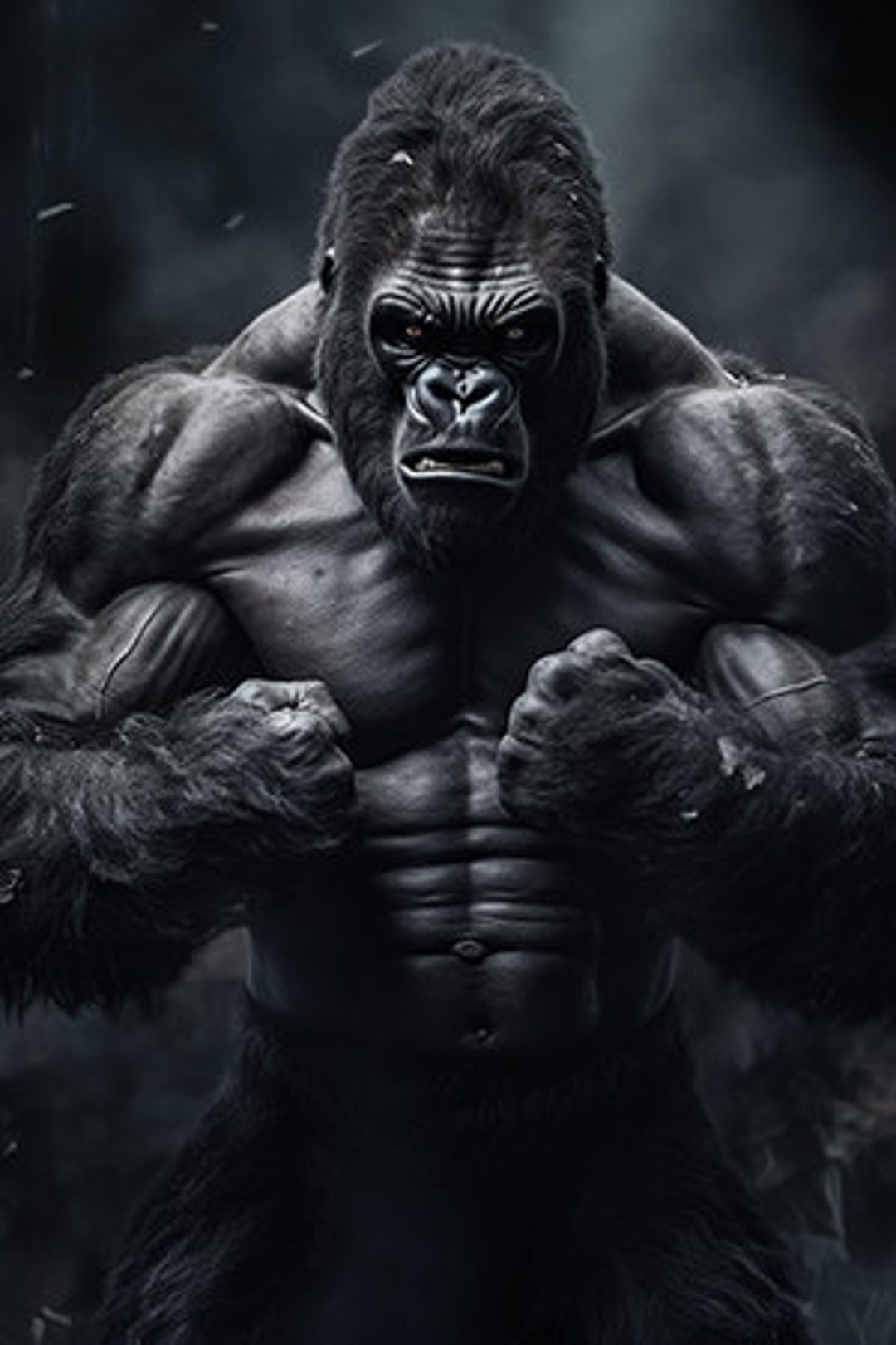 Gorilla Digital Download Poster Art - Etsy