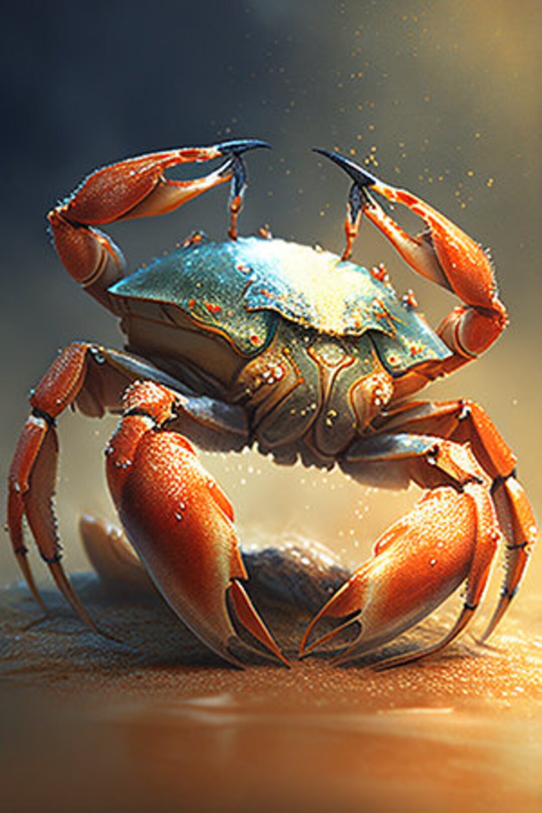 Crab Digital Download Poster Art - Etsy