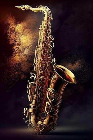 Saxophone Digital Download Poster Art - Etsy