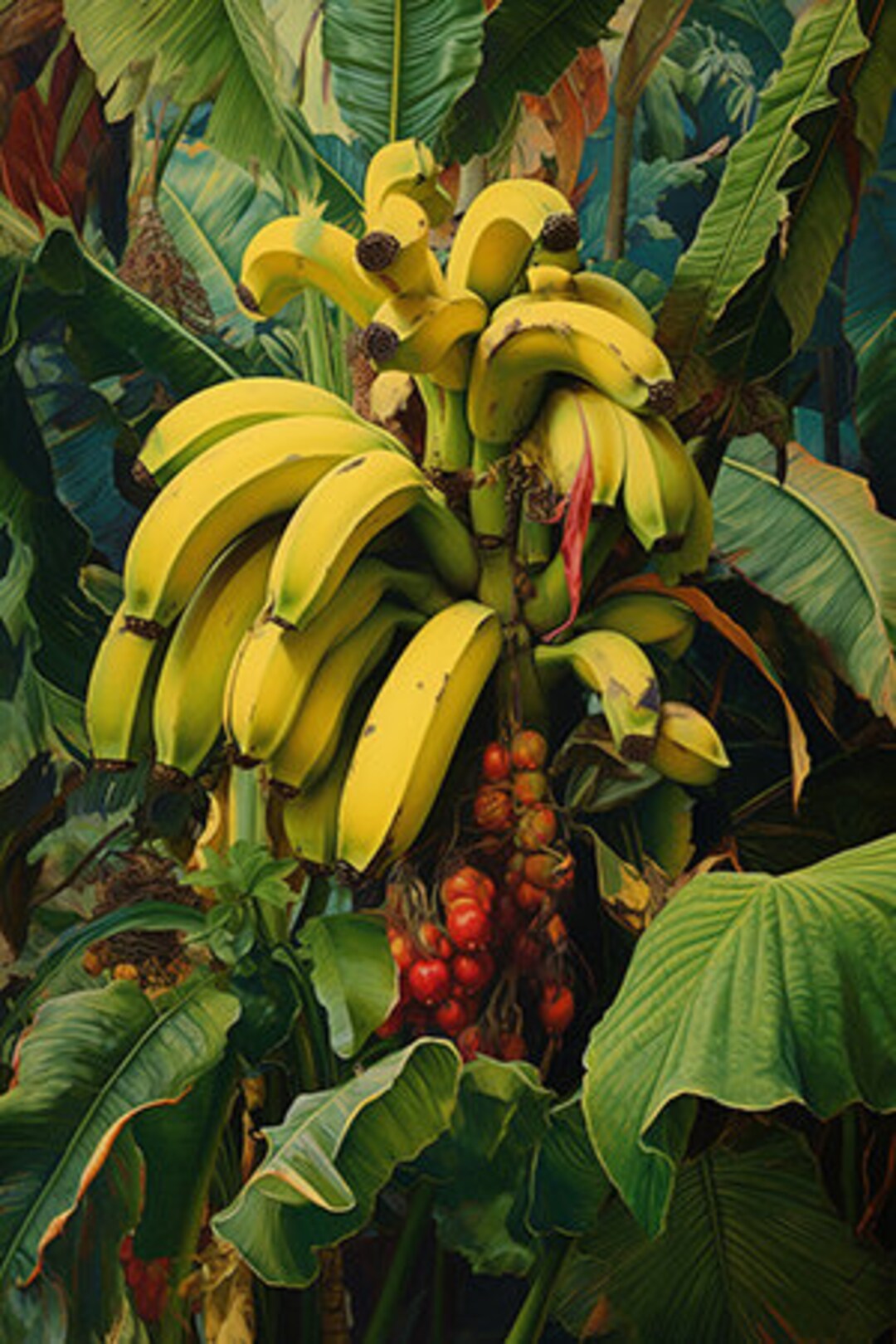 Banana Tree Digital Download Poster Art - Etsy UK