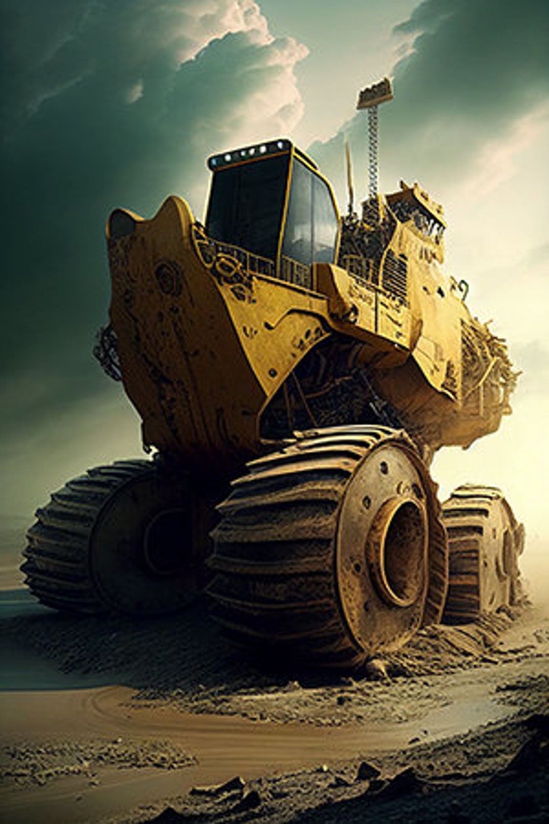Giant Earth Mover Digital Download Poster Art - Etsy