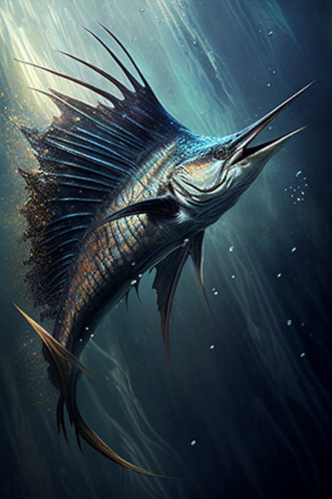 Sailfish Digital Download Poster Art - Etsy