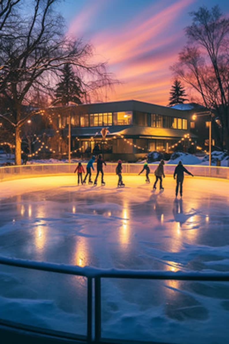 Skating Rink Digital Download Poster Art - Etsy