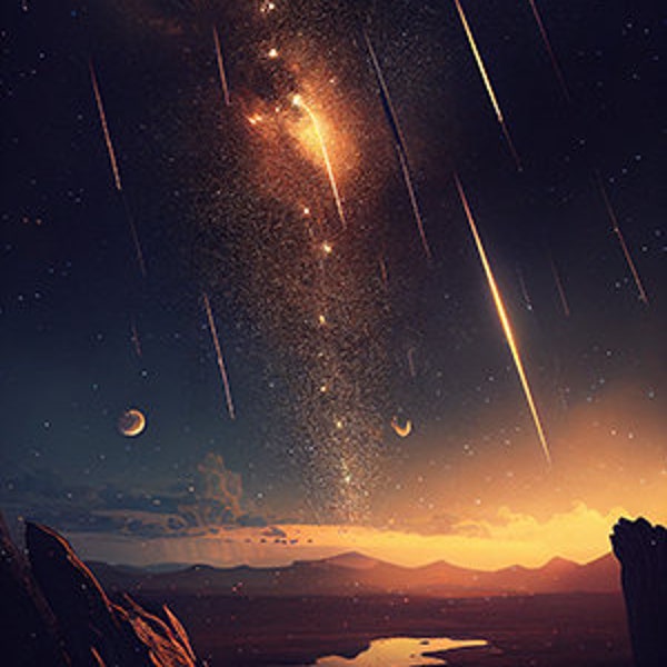 Meteor Shower Poster - Etsy