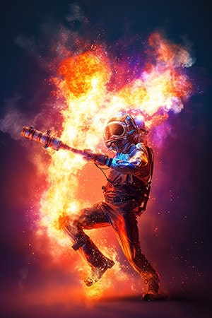 Flamethrower Digital Download Poster Art - Etsy
