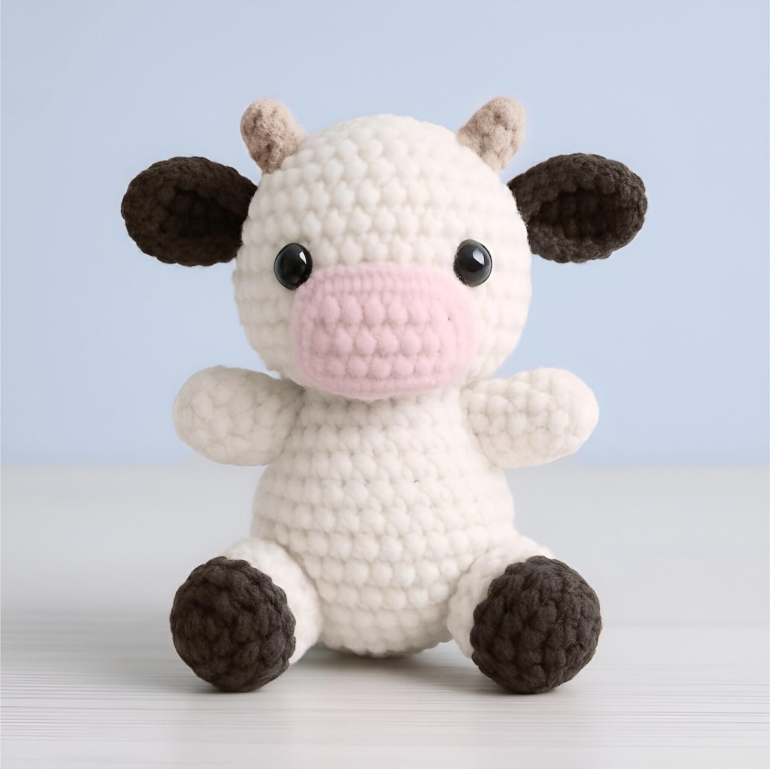 LUMOO︱CROCHET PATTERN Cow Low-sew Animal Amigurumi Easy, Farm Stuffed ...
