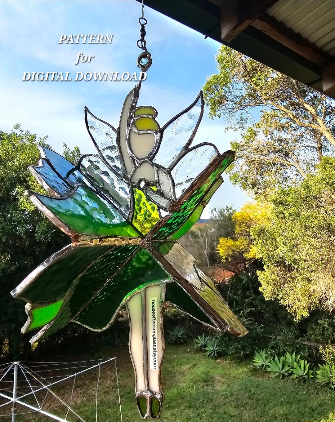 Dancing Lady PATTERN for Stained Glass Spinner - Fairy - DIGITAL ...