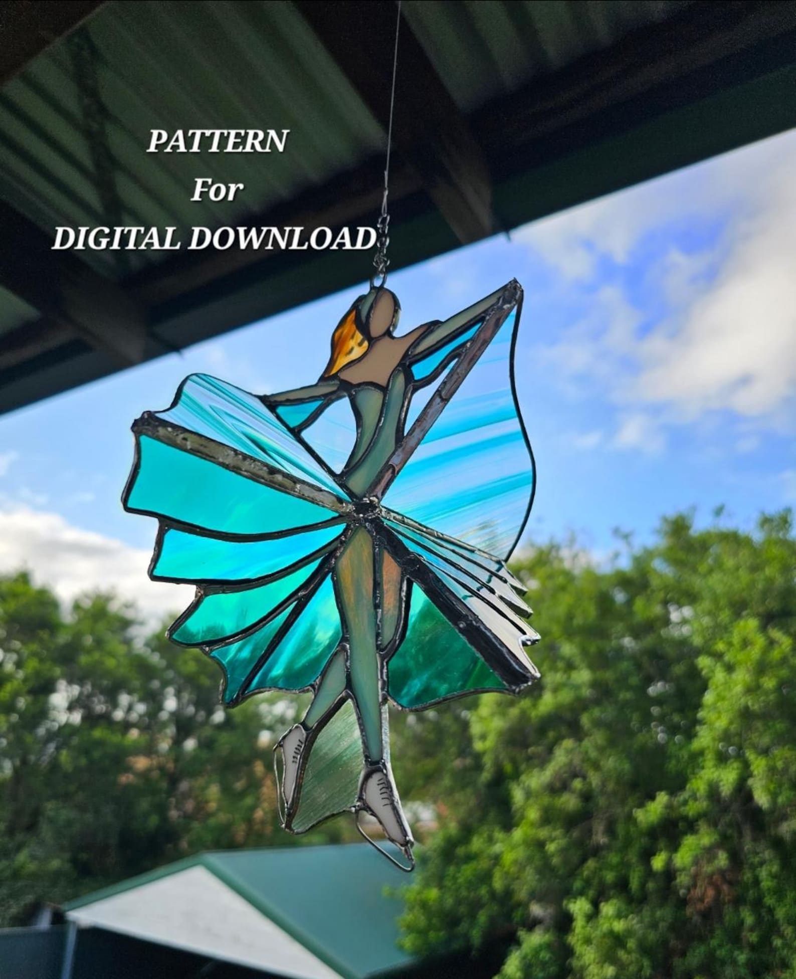 Dancing Lady PATTERN for Stained Glass Spinner - on Ice - DIGITAL ...