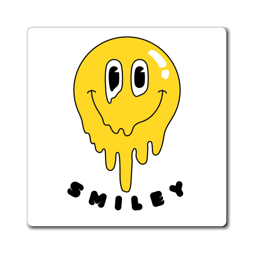 Smiley Face Drip Magnets - Etsy