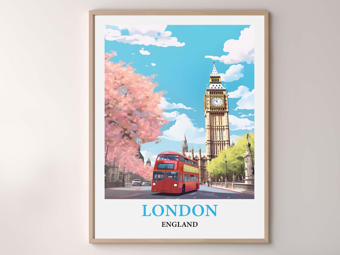 London UK City Map Poster - London Skyline Art Print - London Urban ...