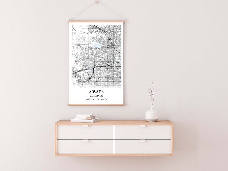 Arvada Colorado City Map Poster Print Canvas , Arvada City Road Map ...