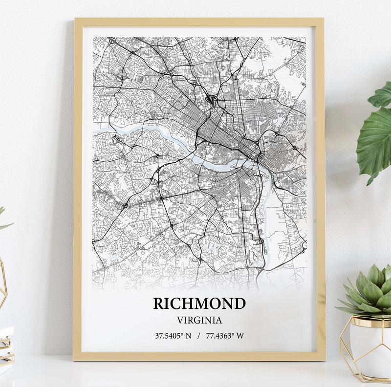 Richmond Map - Etsy