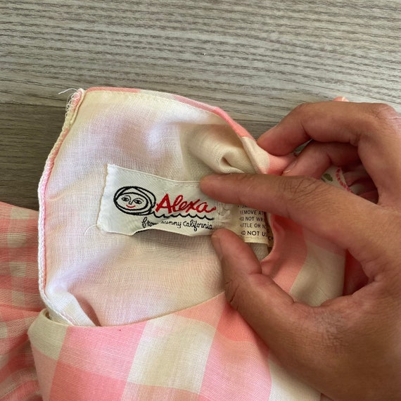 1960s Vintage Pink Alexa Gingham Dress - Gem