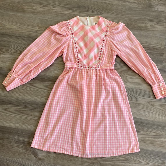 1960s Vintage Pink Alexa Gingham Dress - Gem