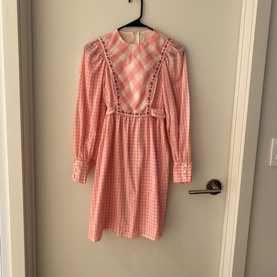 1960s Vintage Pink Alexa Gingham Dress - Gem