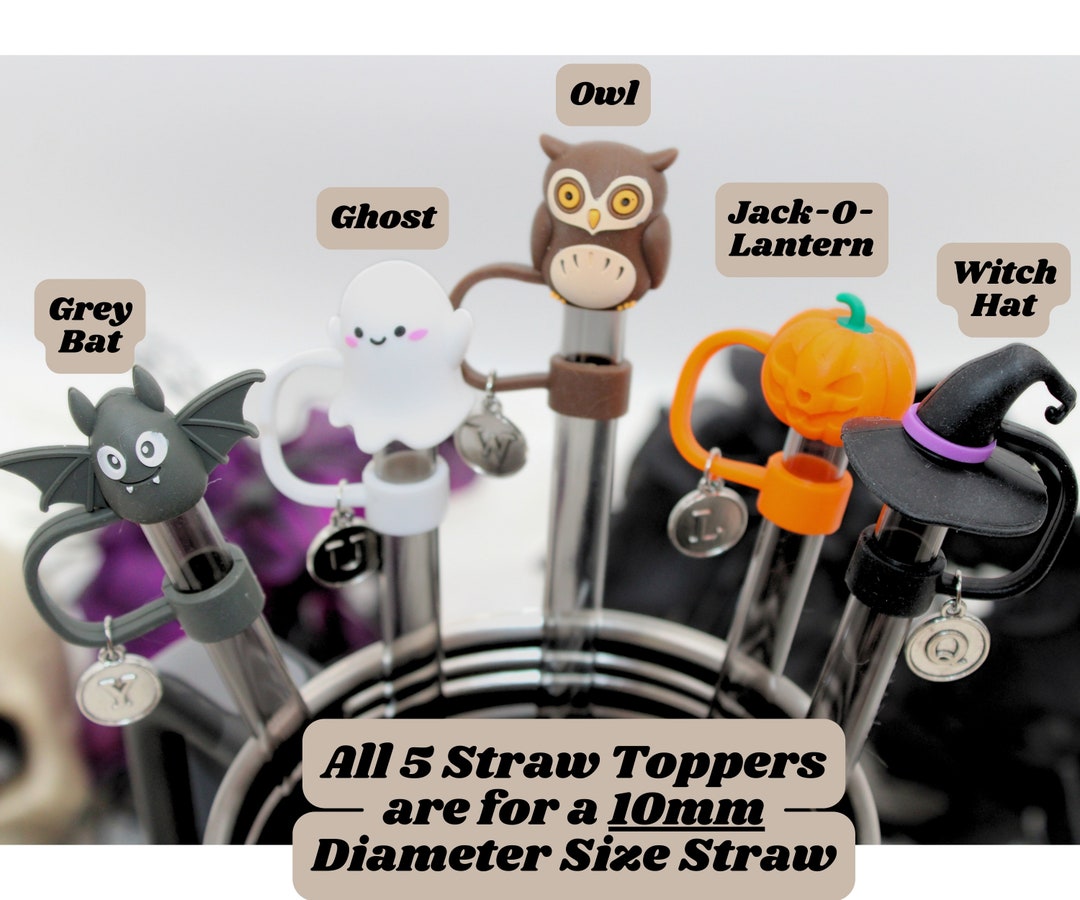 Ghost Straw Topper Charm for 40oz Tumbler Halloween Drink Accessory ...