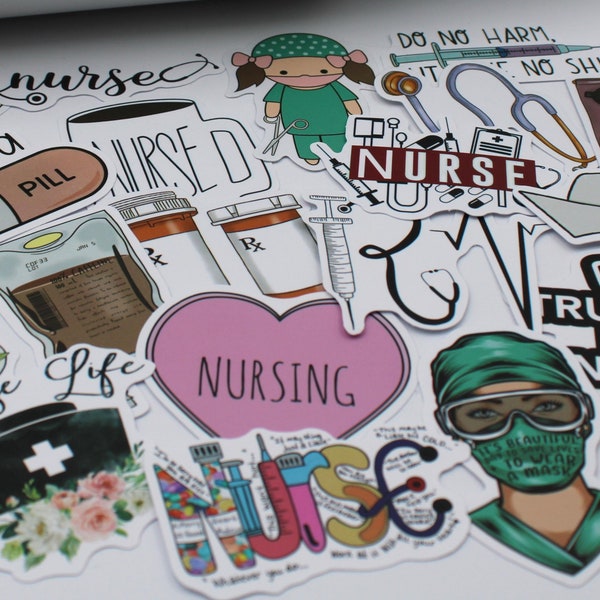 Nurse Stickers - Etsy