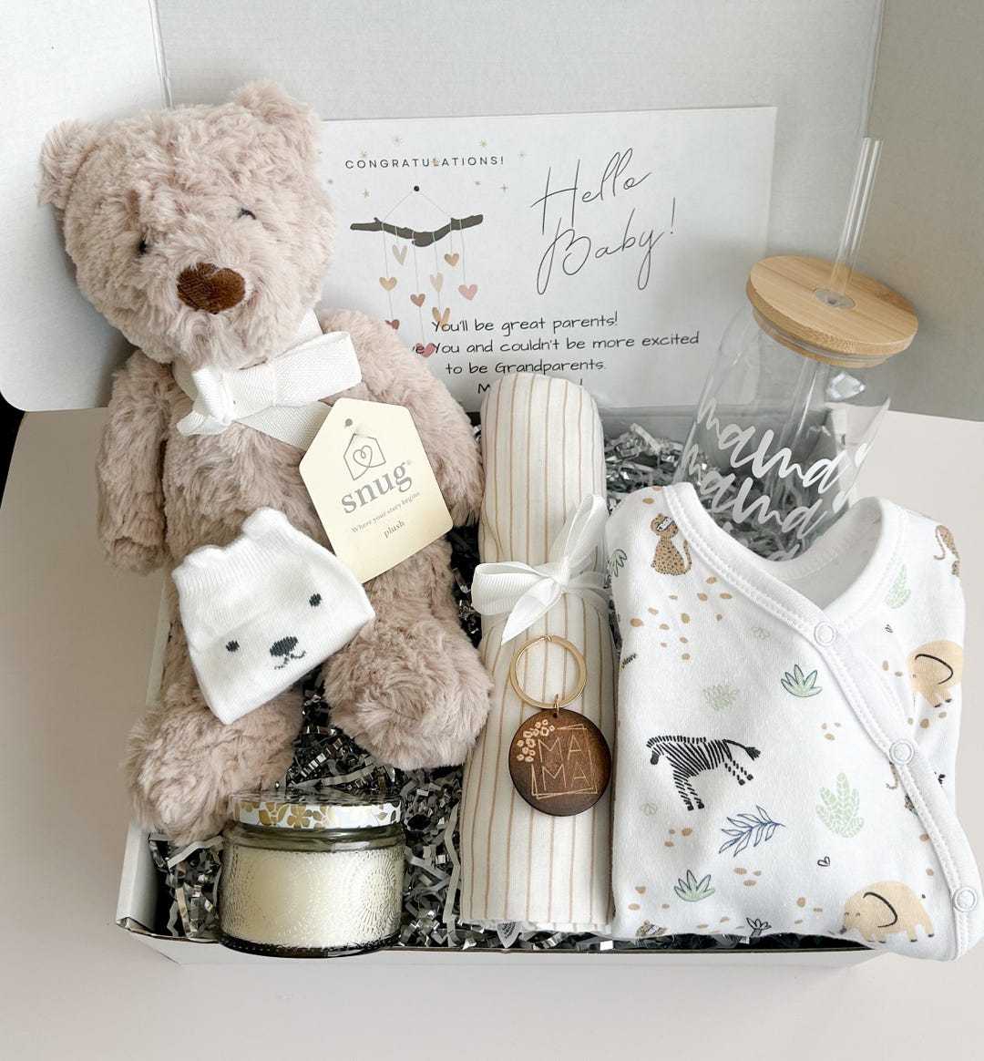 Gender Neutral Deluxe Mom and Baby Gift Box, New Parents Gift Box ...