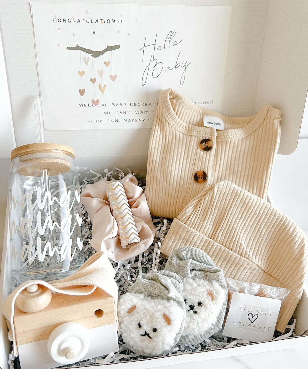 Gender Neutral Deluxe Mom and Baby Gift Box, New Parents Gift Box ...