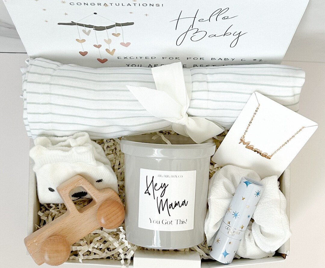 New Mom Gift Box, Pregnancy Gift, New Mom and Baby Boy Gift Box, New ...