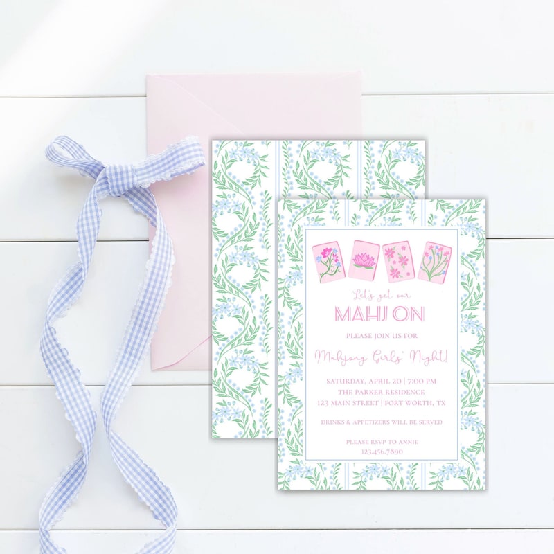 Mahjong Party Flyer - Etsy