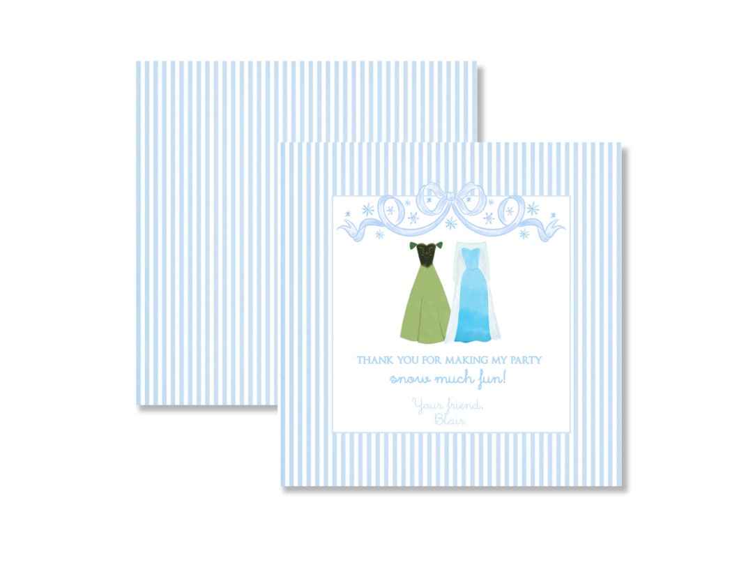 Watercolor Frozen Birthday Party Tag | Preppy Frozen Party Favor Tag ...