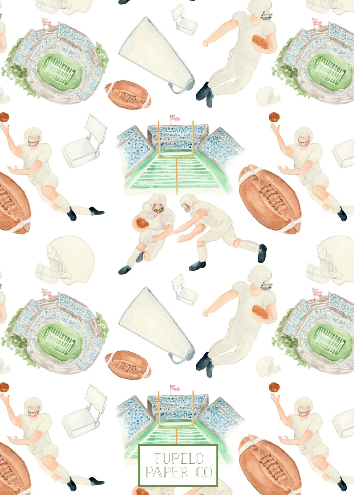 Watercolor Boy's Football Party Invitation First Down - Etsy