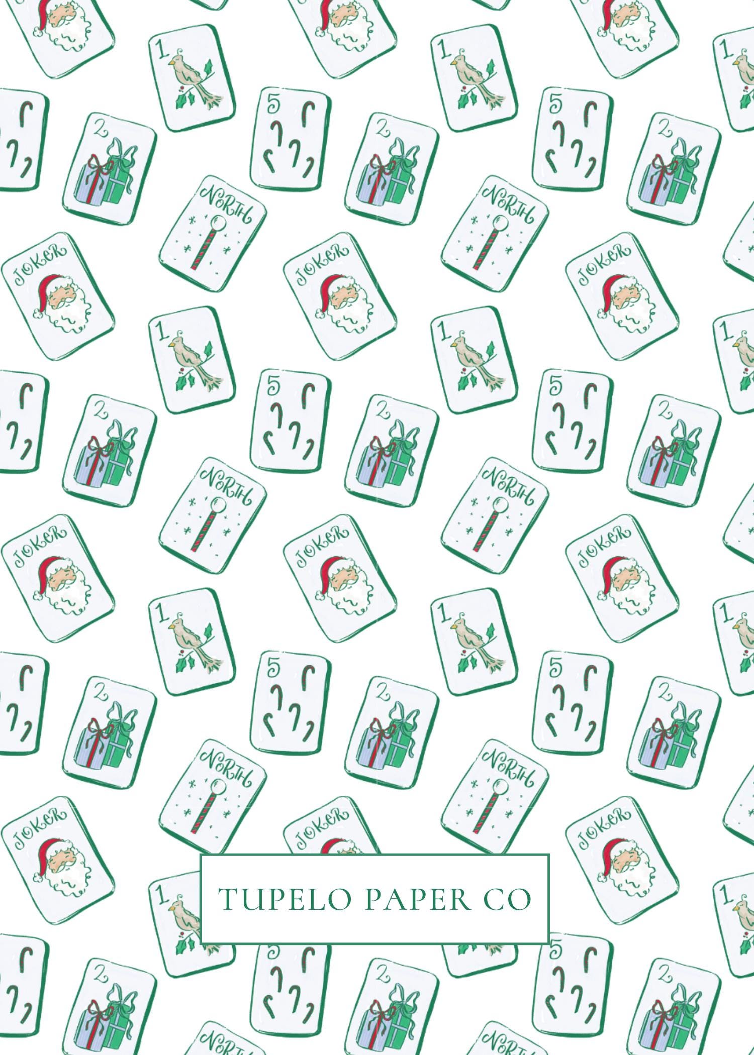 Hand Drawn Christmas Mahjong Party Invitation | Holiday Mahjong ...