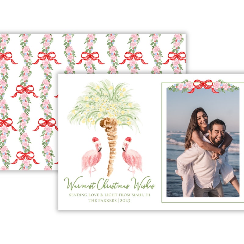 Tropical Christmas Card - Etsy