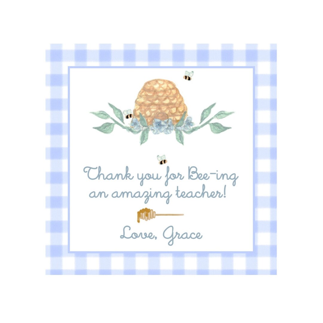 Watercolor Teacher Appreciation Tag | Thank You for Bee-ing Tag ...