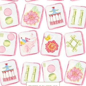 Watercolor Preppy Mahjong Party Invitation | Mingles and Mahjong ...